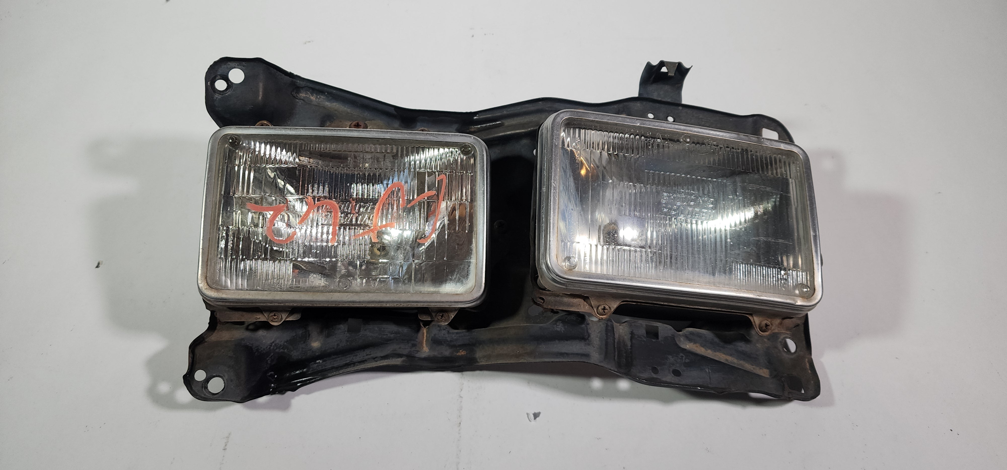 FJ62 Land Cruiser Right Hand Headlight Bucket w/Chrome Rings and Headl ...